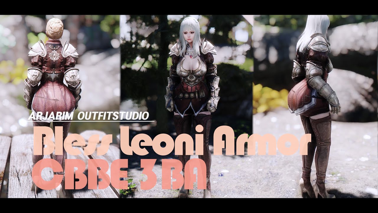 SKYRIM OUTFIT I Bless Leoni Armor CBBE 3BA - YouTube