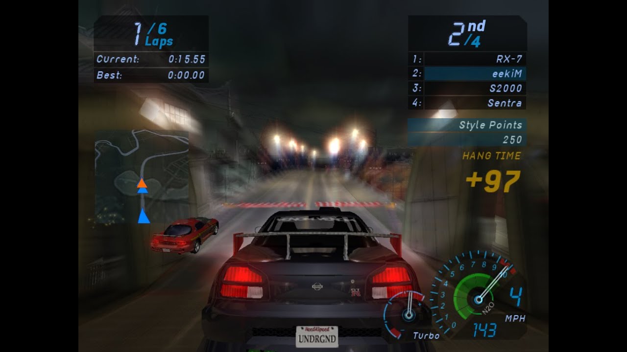 Need For Speed Underground NFSU Nissan Skyline GT-R R34 Market Street ...