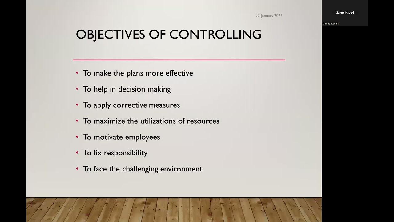 Controlling concepts//management principles and practices - YouTube