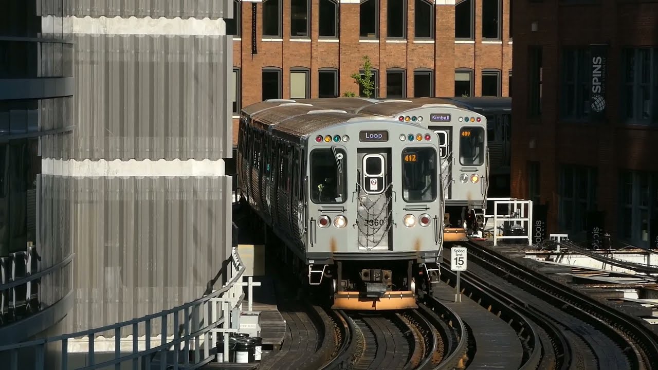 CTA 'L' - Orange, Pink, Green, Purple, and Brown Line trains at State ...