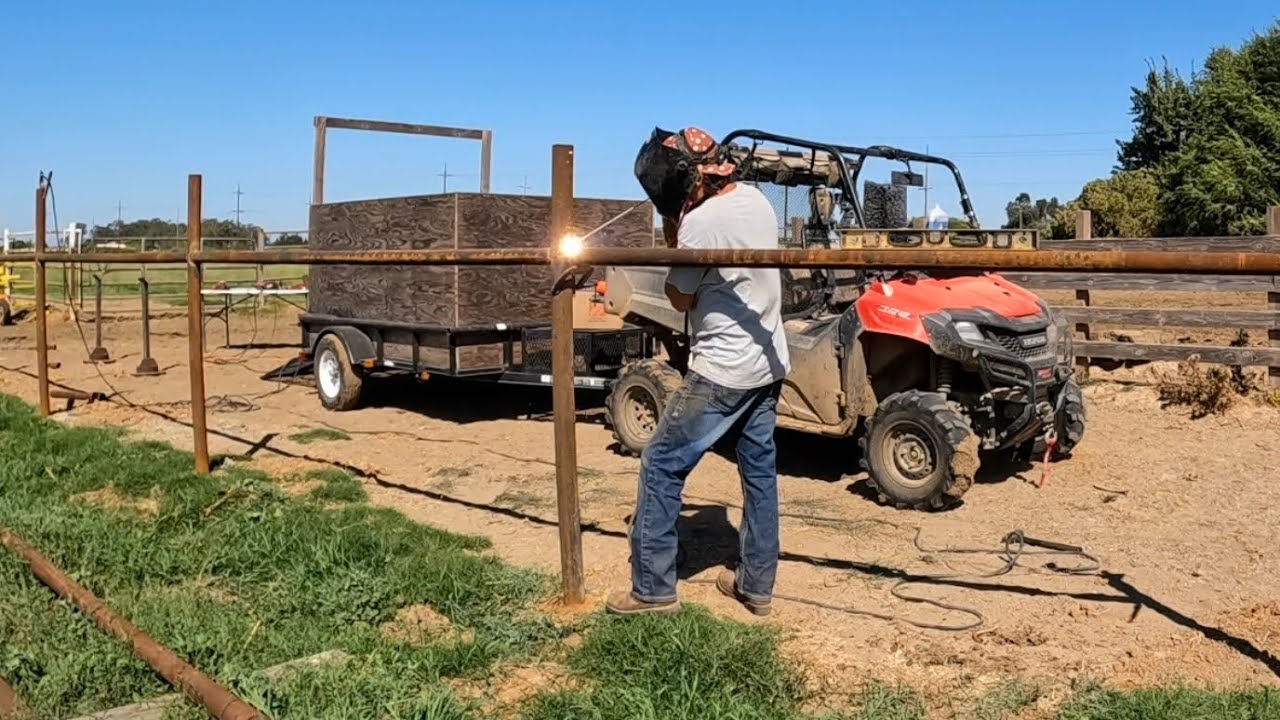 Putting Up Pipe Fence, Step By Step - YouTube