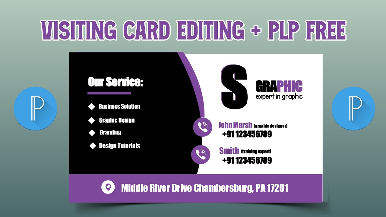 How to make visiting card in mobile | visiting card kaise banaen - YouTube