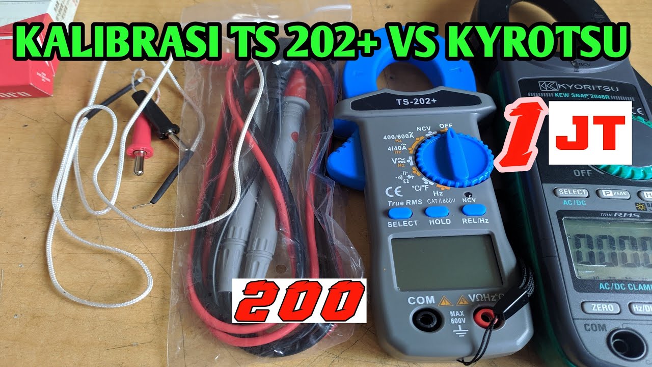 kalibrasi mini tang clamp ampere type ts202+ - YouTube