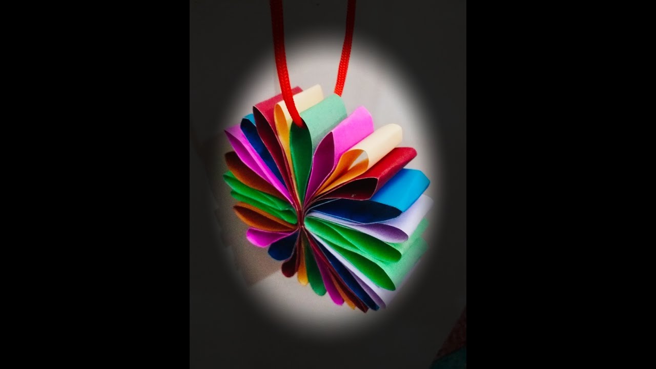 PAPER CRAFT: HOW TO MAKE COLORED PAPER STRIPS FLOWER - YouTube
