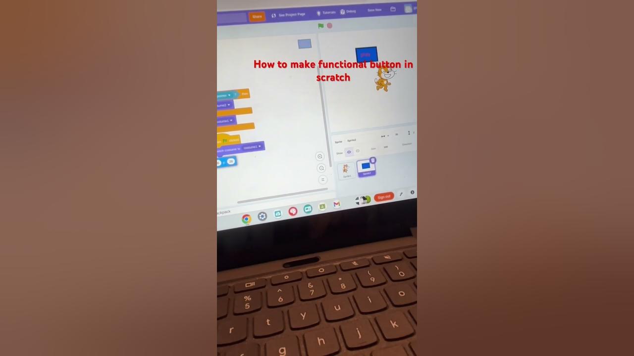 How to make a button in scratch - YouTube
