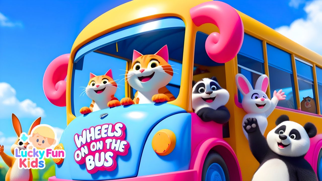 Happy Birthday Wheels On The Bus! | Lucky Fun Kids | 🚌Wheels on the BUS ...