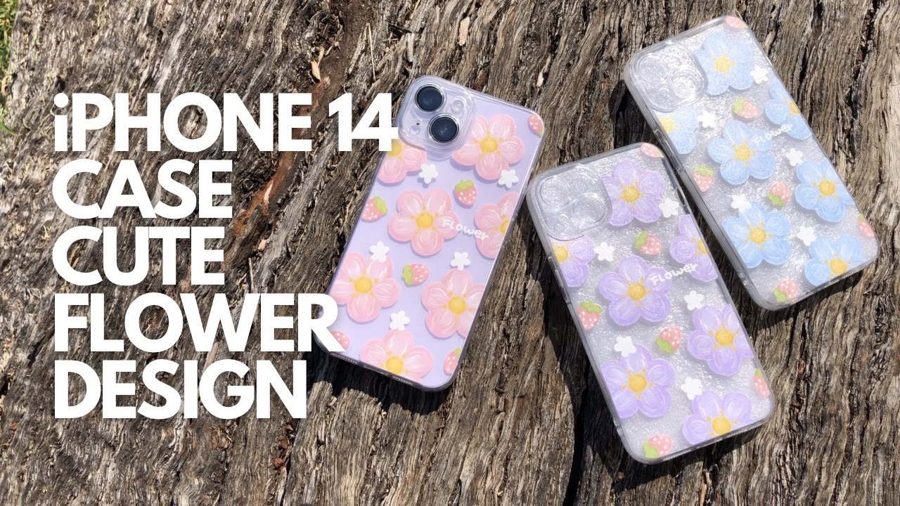 Lovmooful iPhone 14 Case Cute Clear Flower Design - YouTube