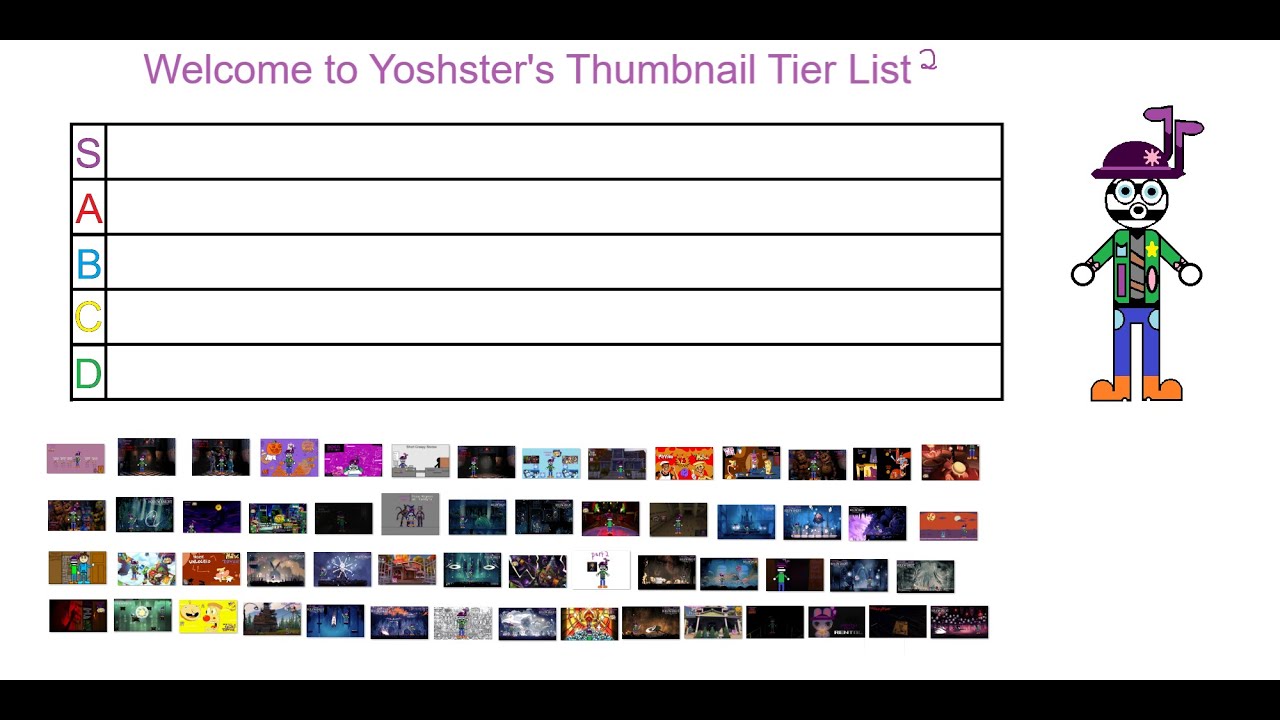 Yoshster's Thumbnail Tier List 2 (2 Year Special) - YouTube