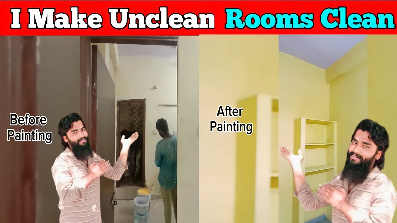 I Make Unclean Rooms Clean || Before Painting After Painting - YouTube