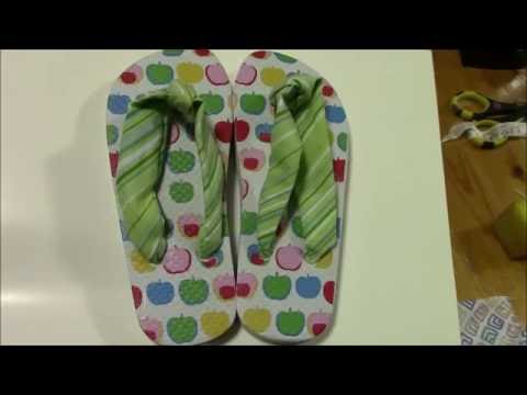 Fun DIY Fabric Strapped Flip Flops Tutorial - YouTube
