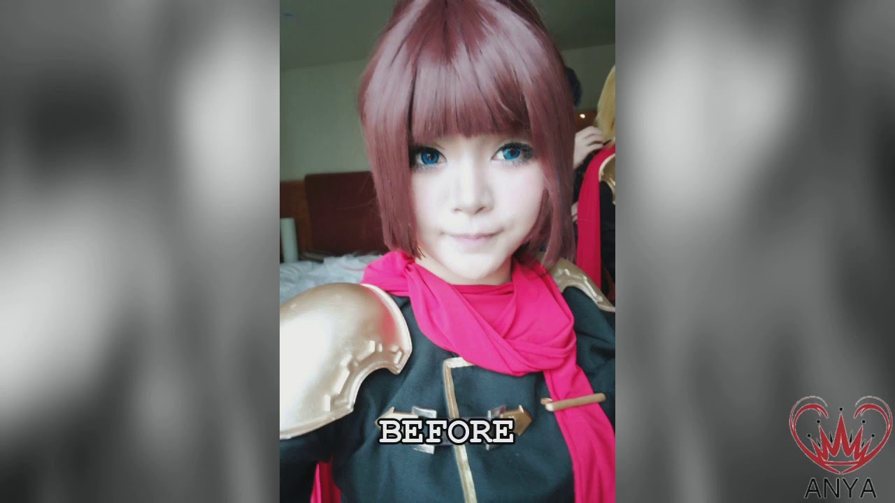 Before & After Cosplay Makeup (Deuce Final Fantasy Type-0) - YouTube