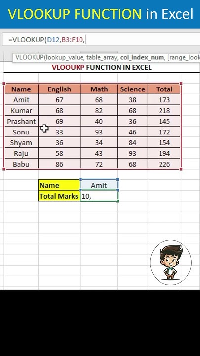 VLOOKUP FUNCTION In Excel | Advanced Excel Tutorial | - YouTube