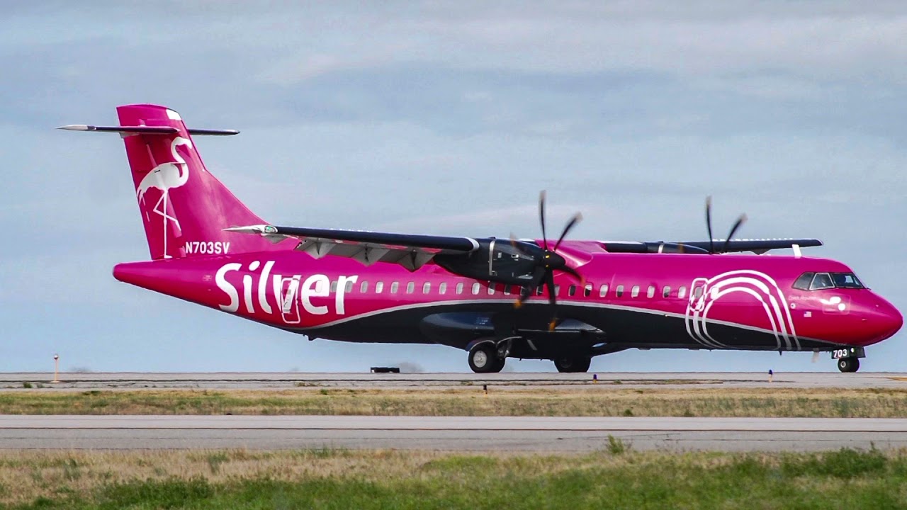 Silver Airways ATR-72 takeoff from GSP - YouTube
