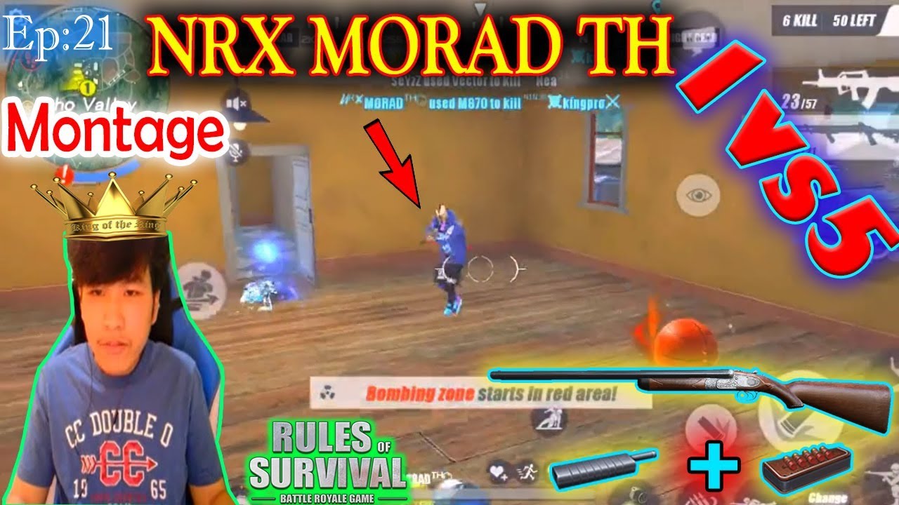 NRX Morad 1vs5 Kill 1 Team 1 Shot,ROS Most Kill Montages,Rules Of ...