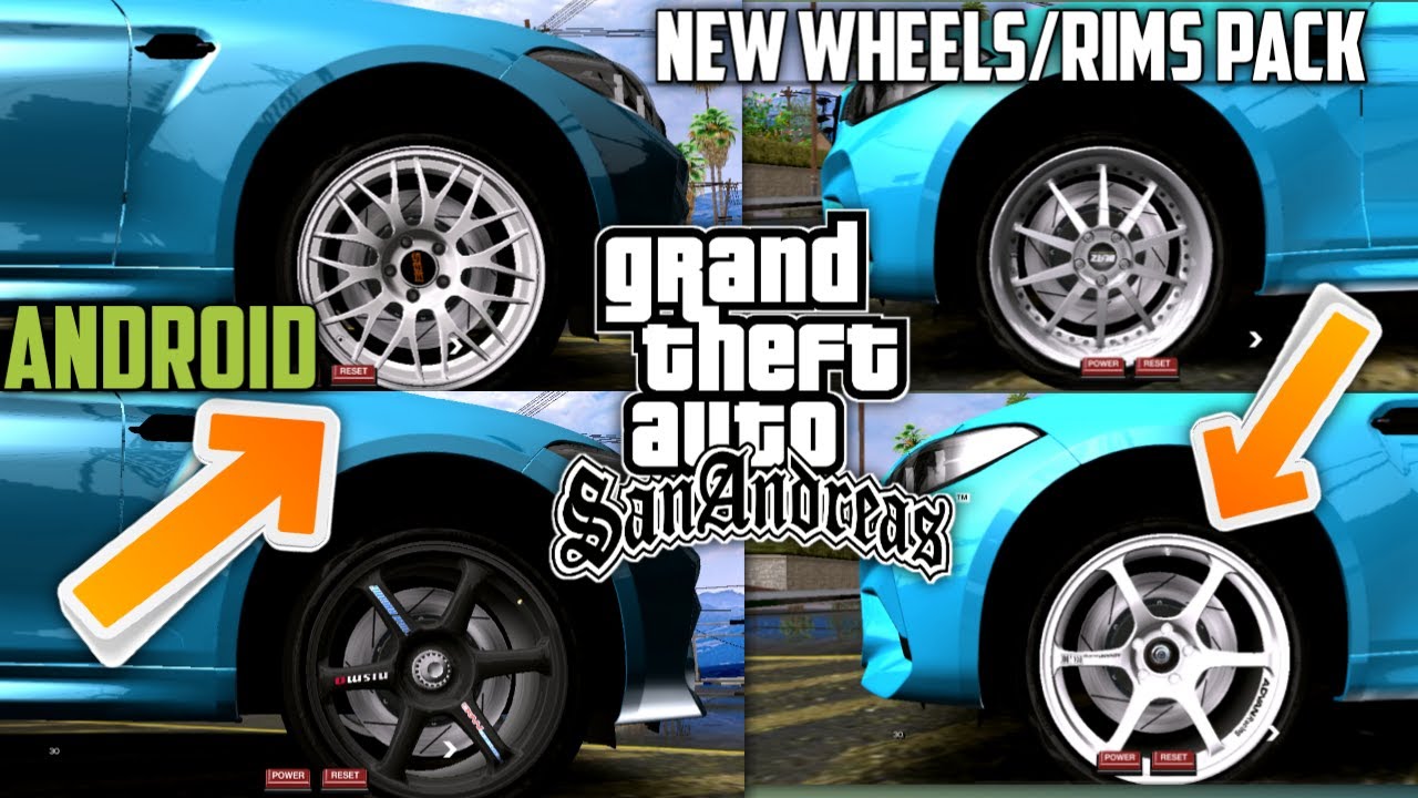 [9 MB] New Alloys & Rims/Wheels Pack | GTA SA Android | New Mod 2021 ...