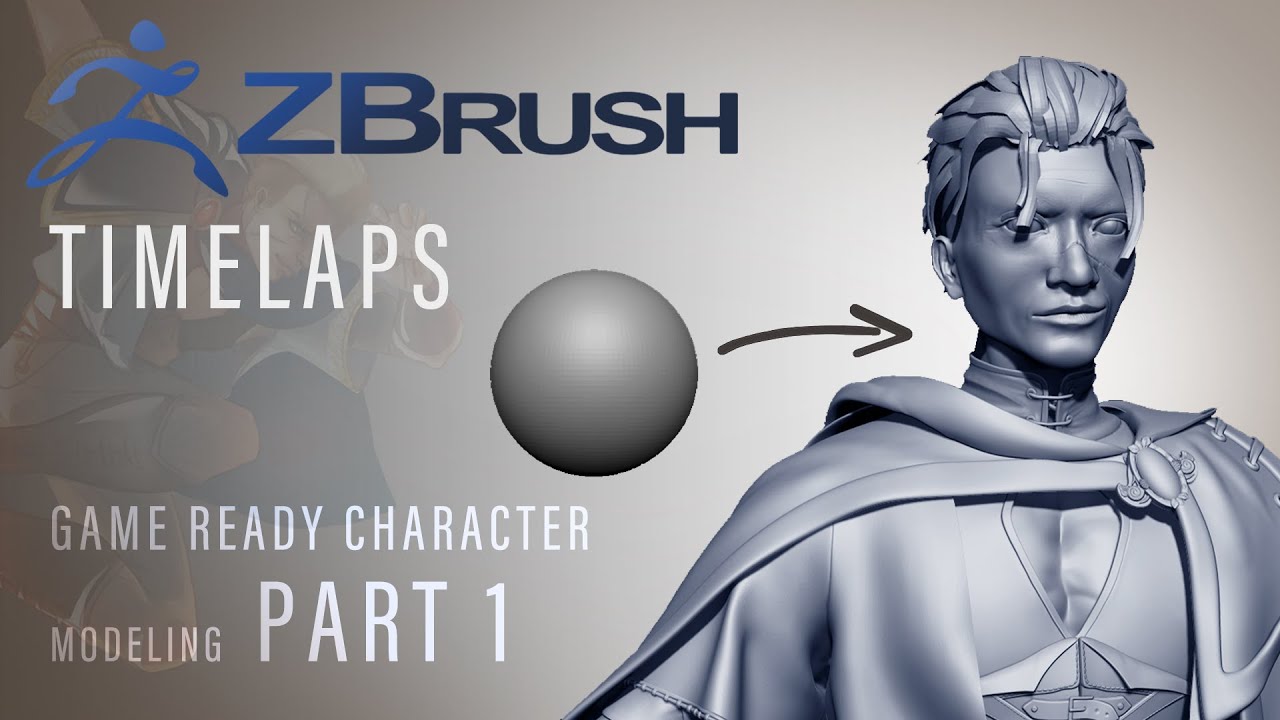 Zbrush Game Ready Character Sculpt From Scratch - Part 1 - YouTube