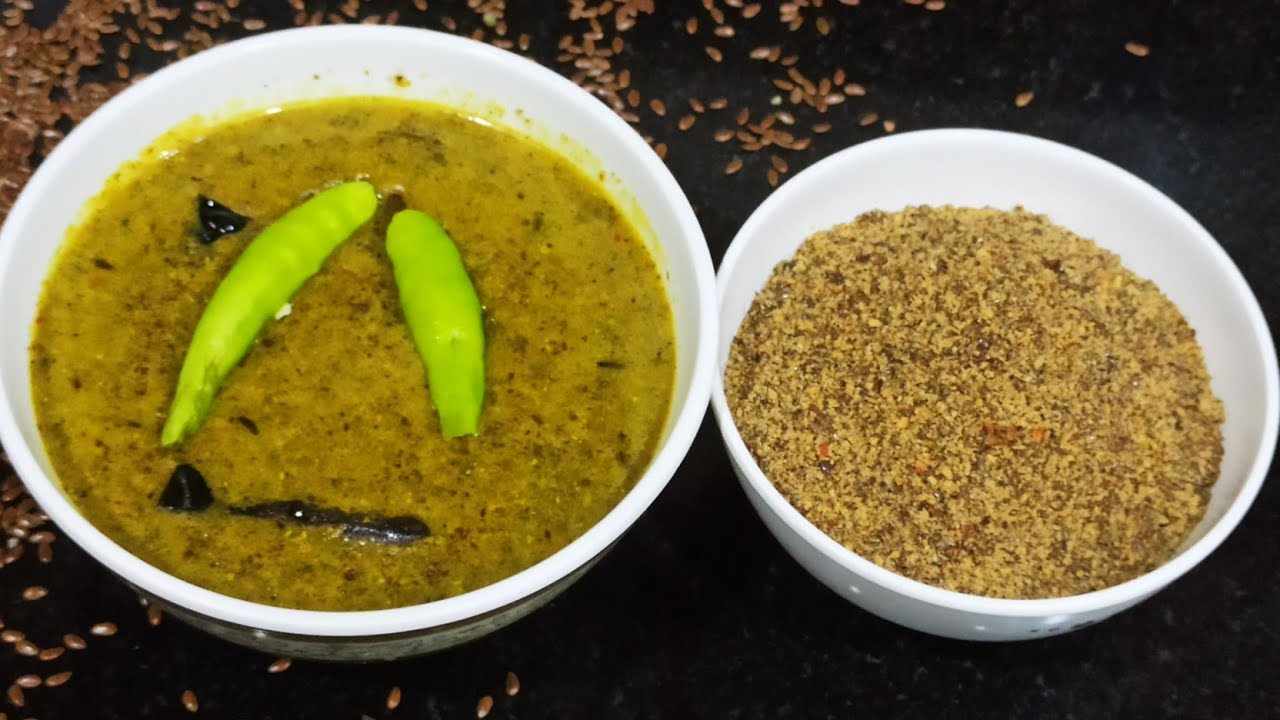 Tissi (flax seeds) jhol and dry chutney recipe| Aalas recipe - YouTube