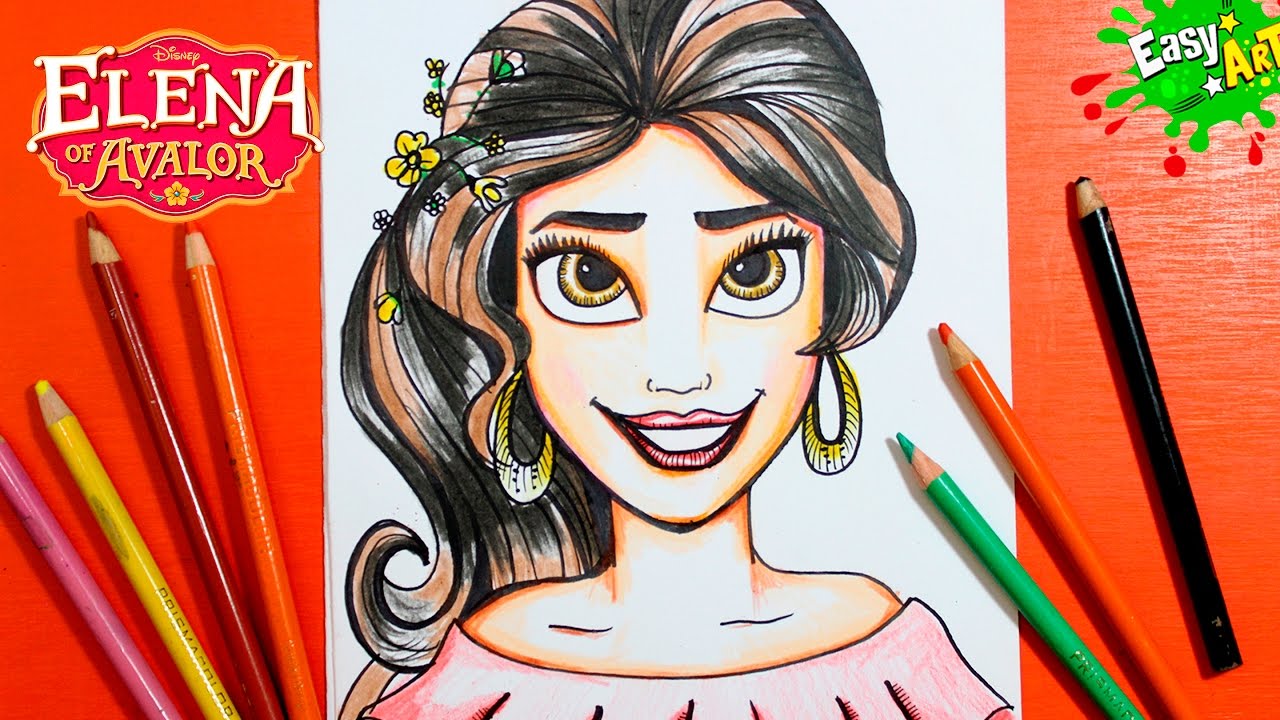 Elena of Avalor - How to draw the princess Elena de Avalor - Como ...
