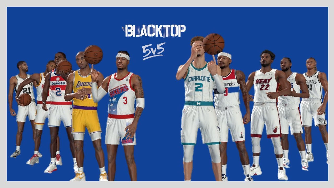 2000s LEGENDS vs CURRENT PLAYERS | 5v5 BLACKTOP | NBA 2K22 - YouTube