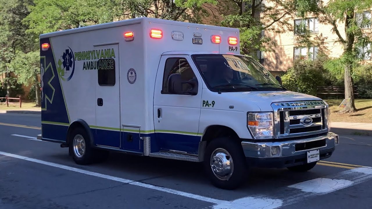 Pennsylvania Ambulance Penn 9 Responding. - YouTube