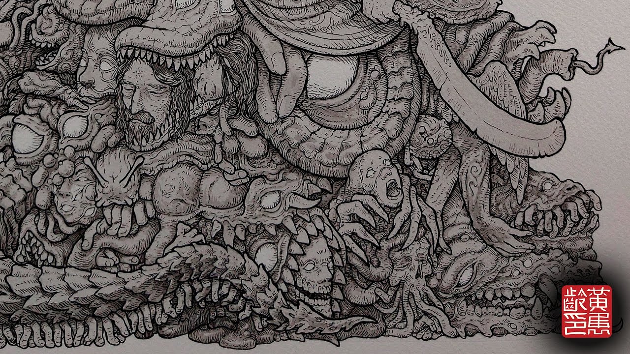 Drawing "Flesh Grandma" - YouTube