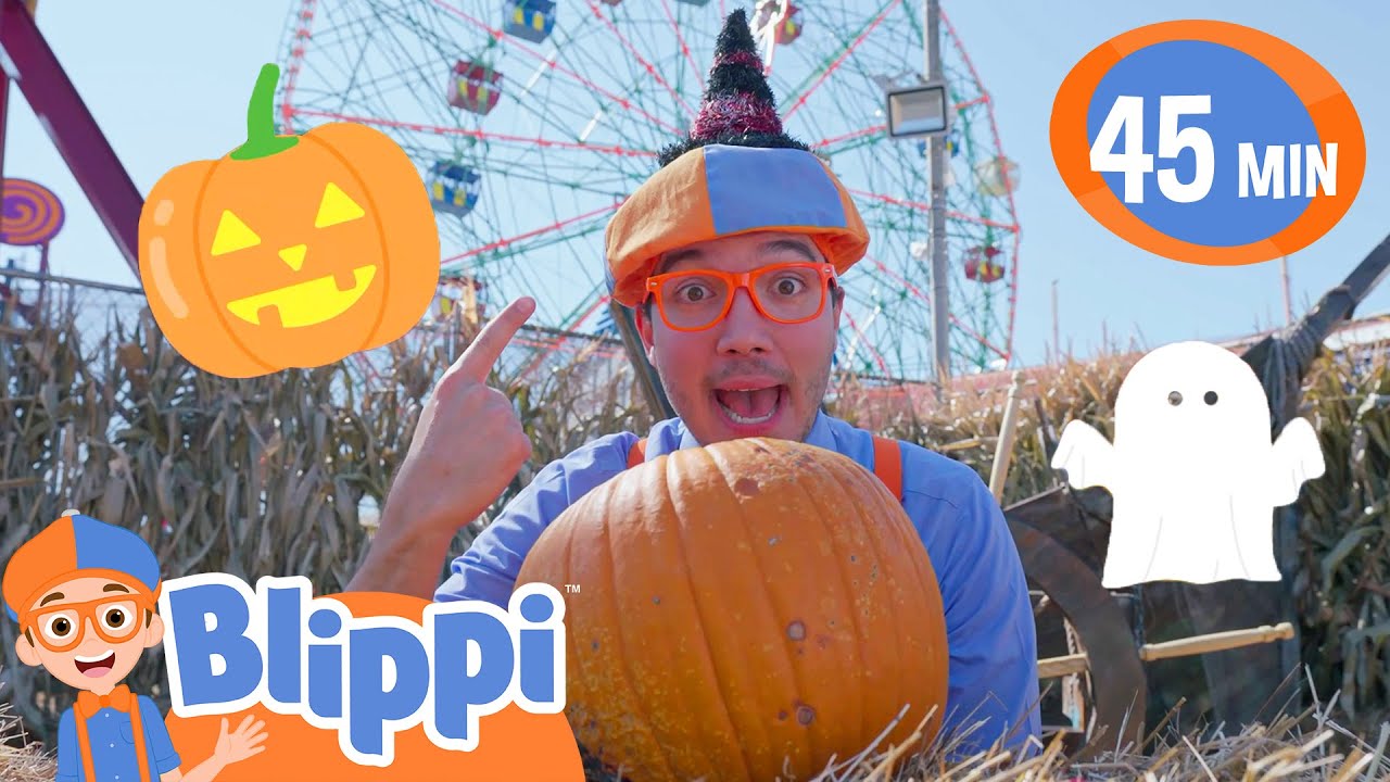 Halloween Carnival and Pumpkin Patch Adventure! | Blippi Educational ...