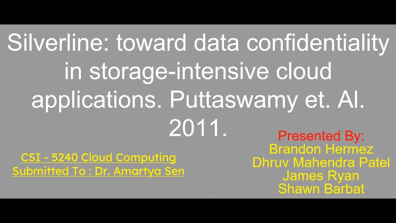 Research Paper Analysis - Silverline: Data Confidentiality in Storage ...
