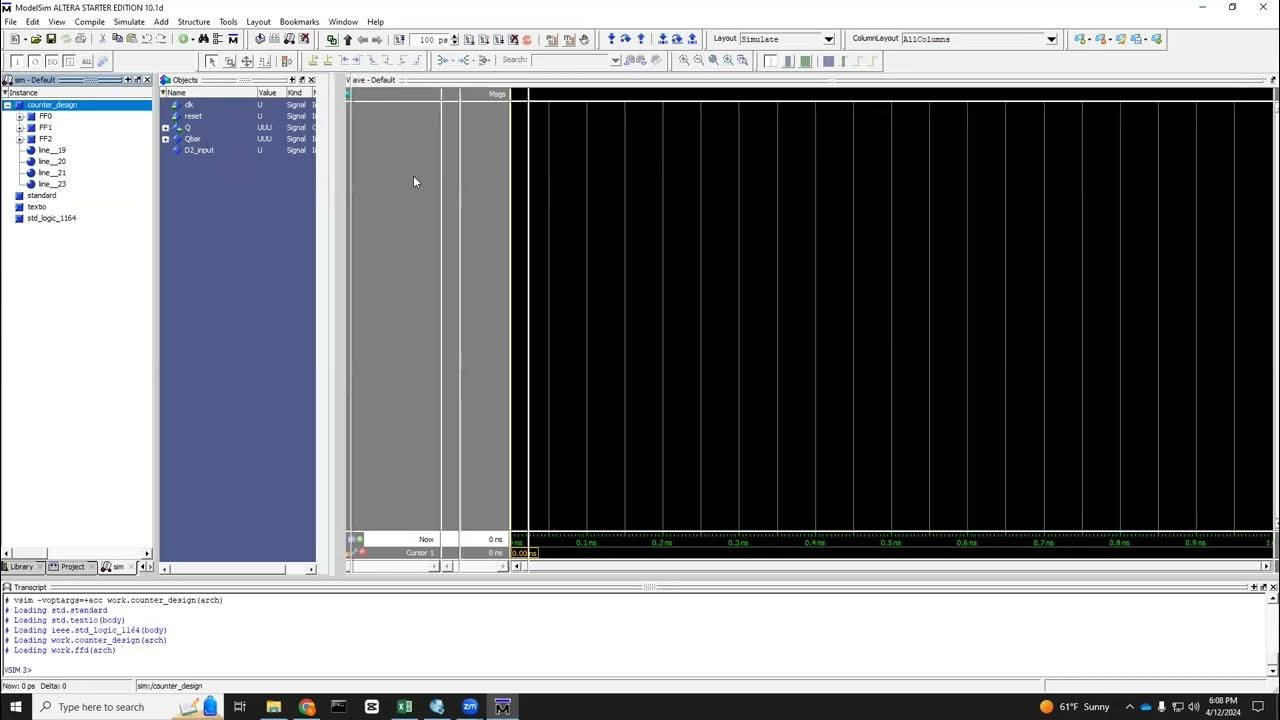 135. Simulating Counter Design in ModelSim - YouTube