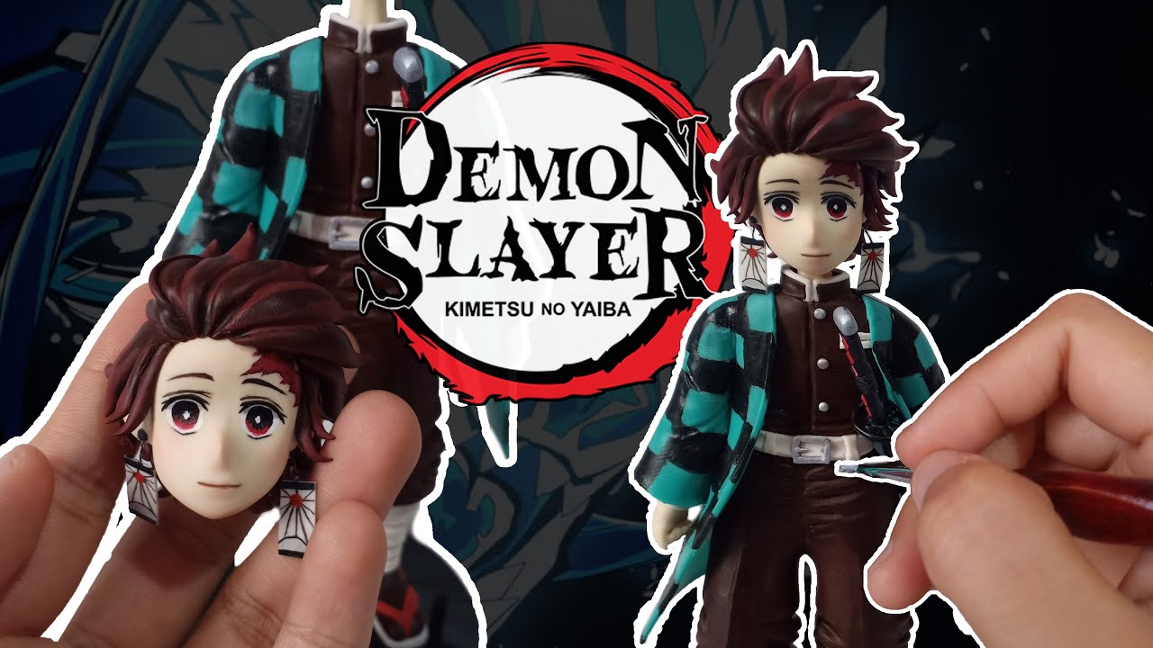 How to make Tanjiro Kamado from Demon Slayer using DIY clay Polymer ...