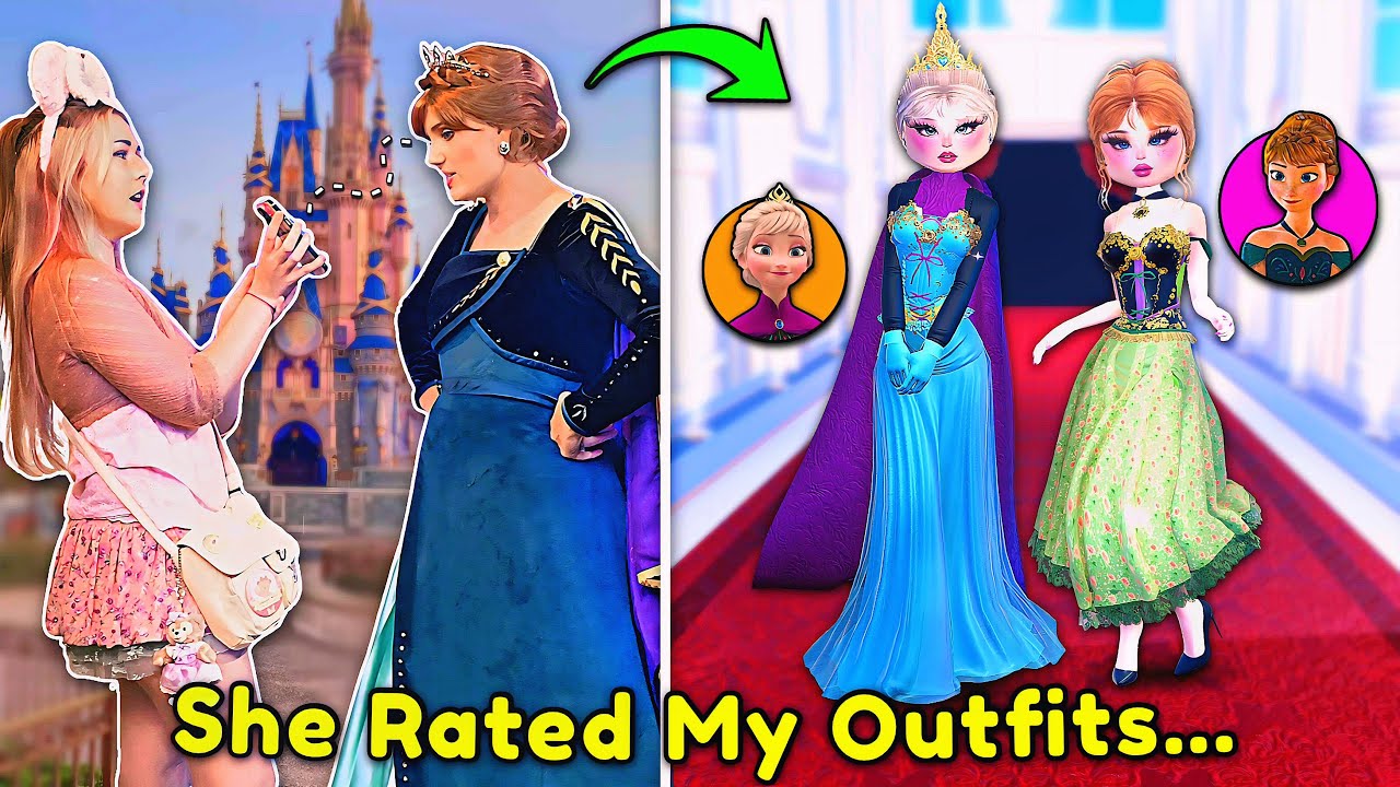 I Let IRL Disney PRINCESSES Rate My DRESS TO IMPRESS Outfits I MADE For ...