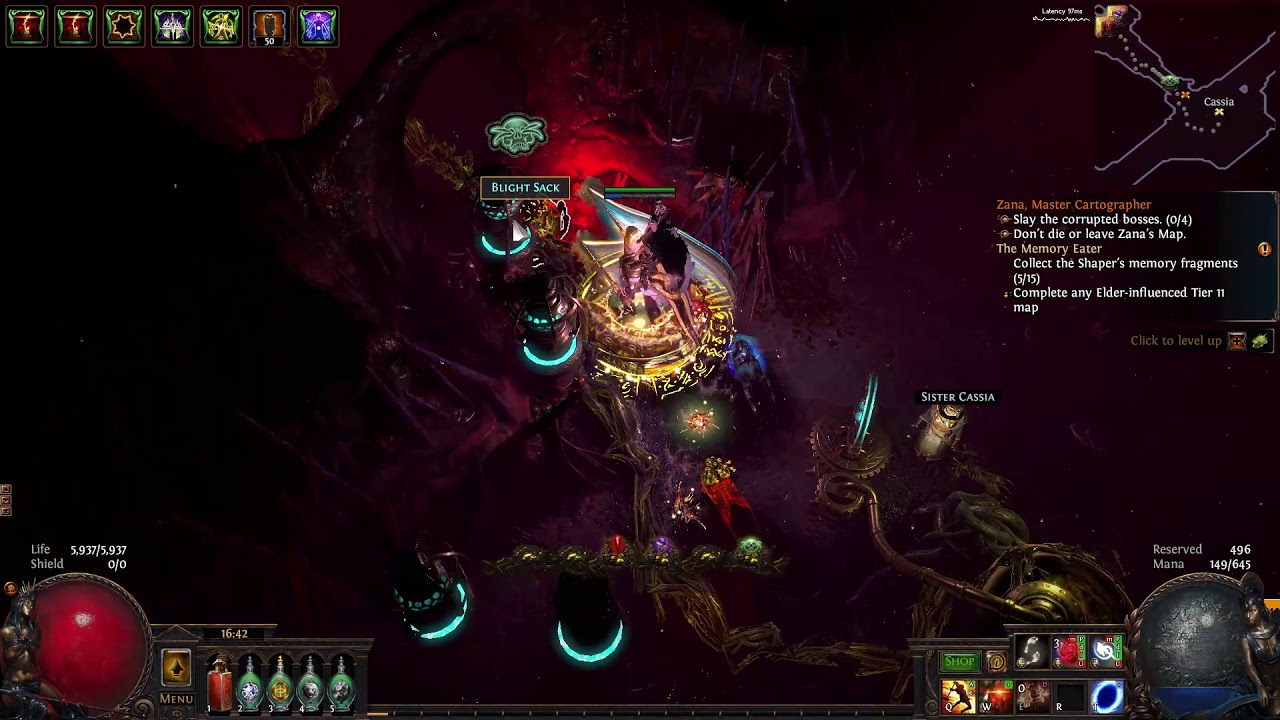 POE 3.8 spectral Throw Champion vs twin core t14 - YouTube
