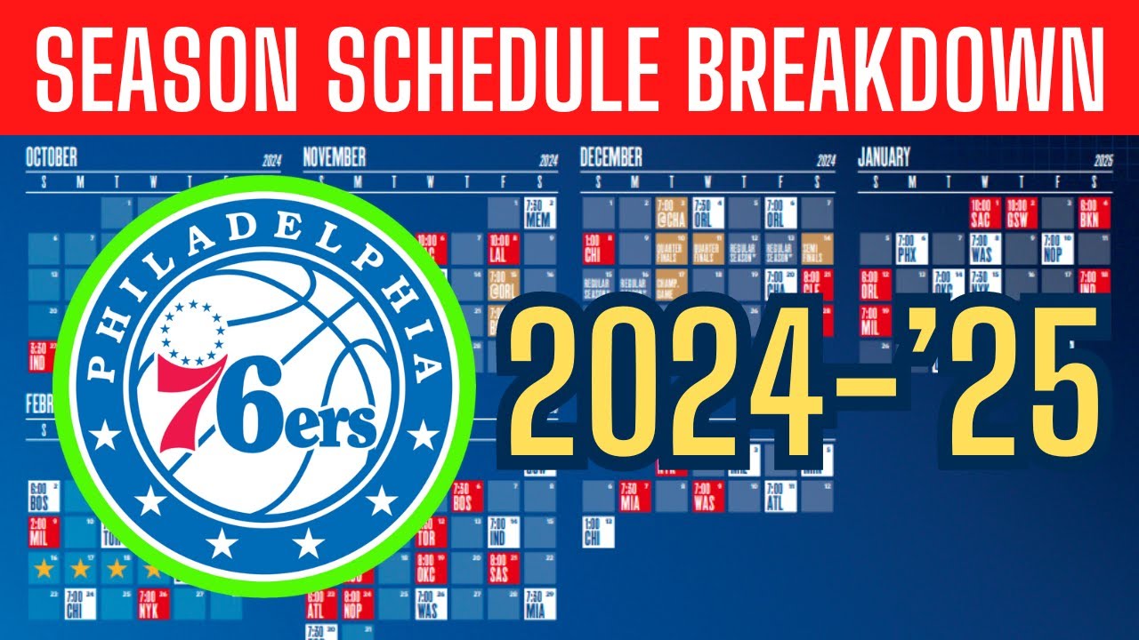 Philadelphia 76ers 2024-25 Schedule Breakdown 🗓 - YouTube