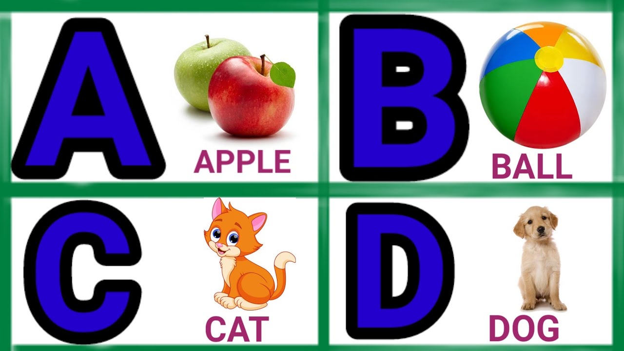 English alphabet / Learn alphabet A to Z / ABC preschool book learning ...