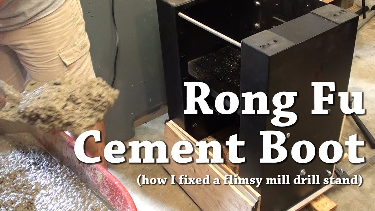 Rong Fu Cement Boot (or how I fixed a flimsy machine tool stand) - YouTube