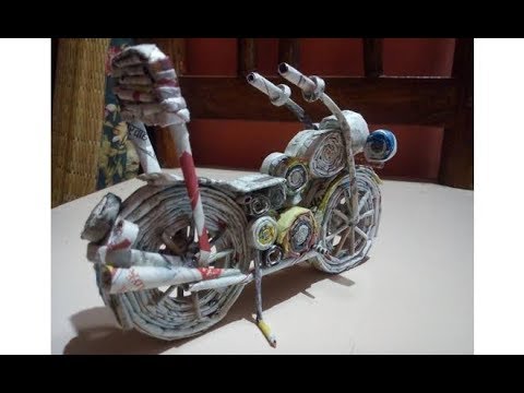 Newspaper bike How to make newspaper bike step by step How to make a ...