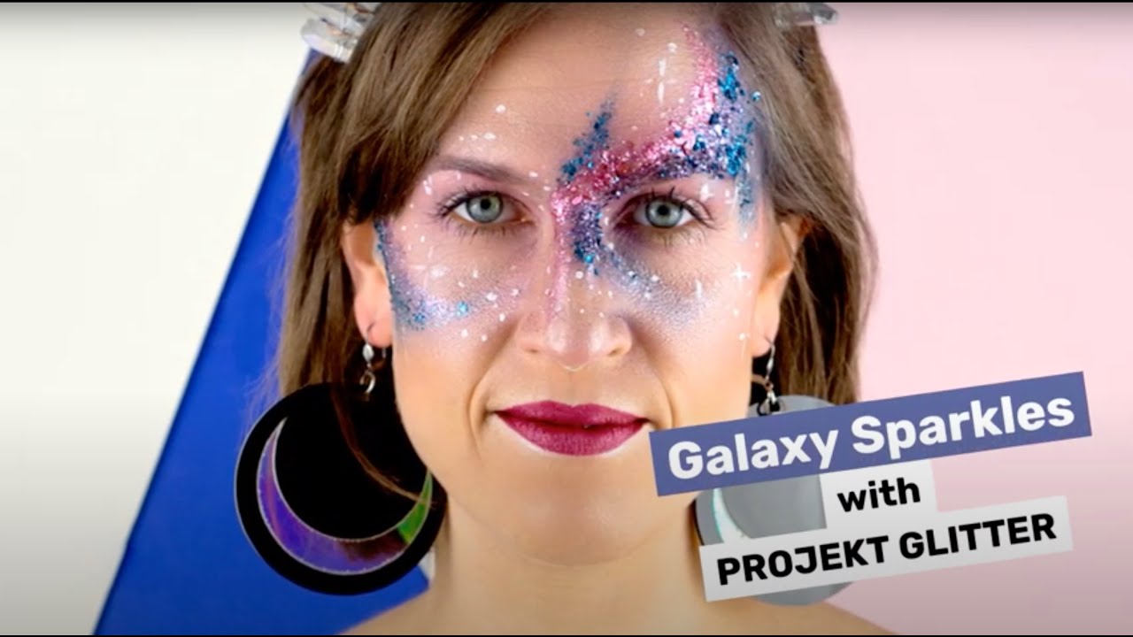 Galaxy Makeup Tutorial with PROJEKT GLITTER - YouTube