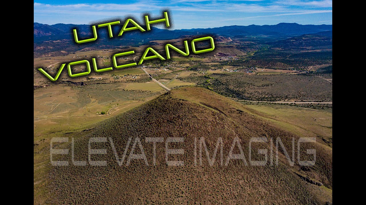 Flying around a Utah Volcano - YouTube
