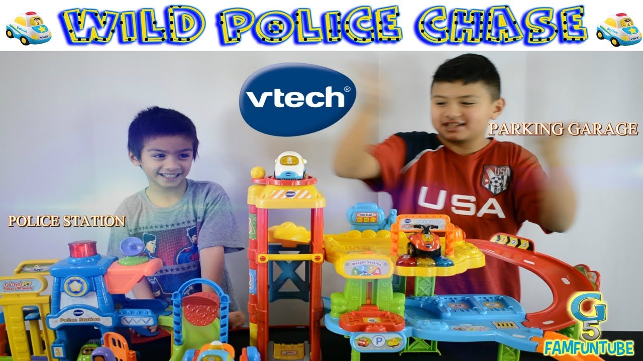 SMART WHEELS POLICE STATION /UNBELIEVABLE POLICE CHASE! V-TECH GO!GO ...