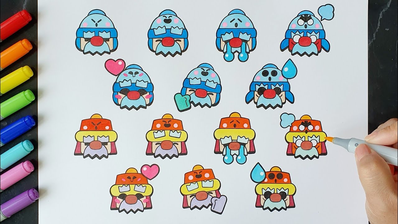 Drawing GALE Pin 게일 핀 그리기 / Brawl Stars pins - YouTube