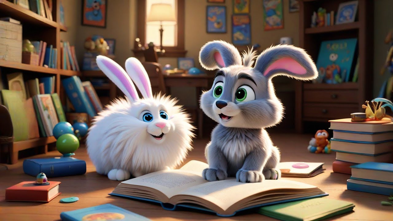 Three Bunny Twins Read a Book | Storytime Song for Kids | Nursery ...