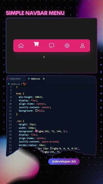 How to Make a Simple Navbar Menu in HTML & CSS - YouTube How to Make a Simple Navbar Menu in HTML & CSS - YouTube