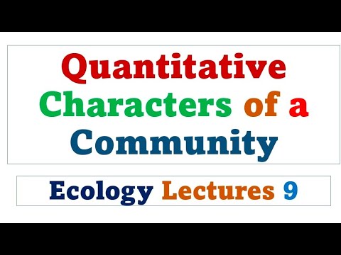 Quantitative Characters of a Community / Ecology lectures - YouTube