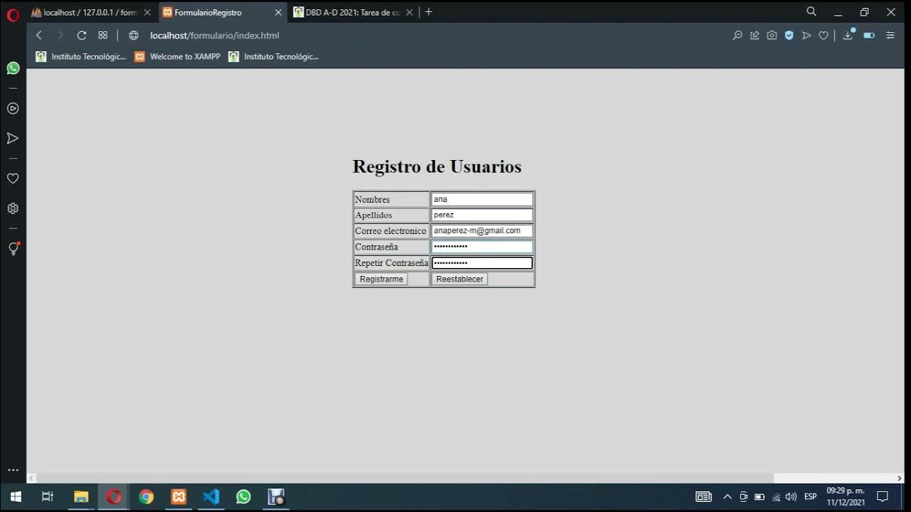 Como conectar un formulario en HTML con una base de datos en phpMyAdmin - YouTube