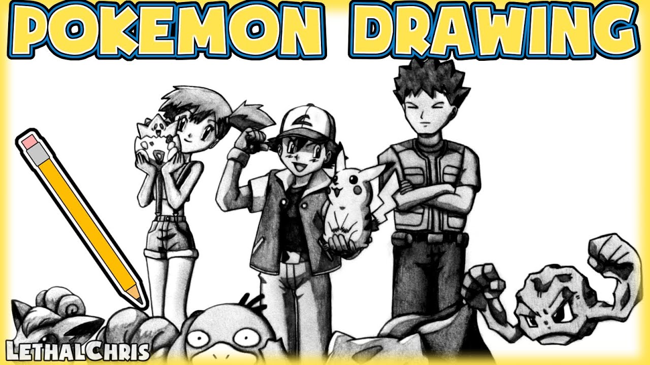 Drawing Pokemon - Fan Art Time Lapse - YouTube
