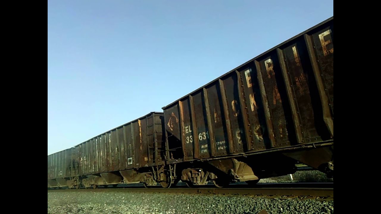 Ex-BNSF HLCX Leads 11 Car Ballast Train with Fallen Flags Roadnames ...
