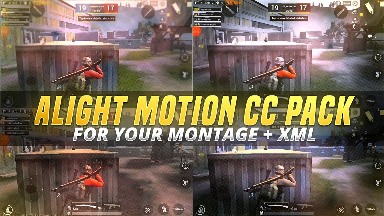 Alight Motion Cc Presets Pack For Your Montage + Xml File | Bgmi \ Pubg Montage Colour Grading ...