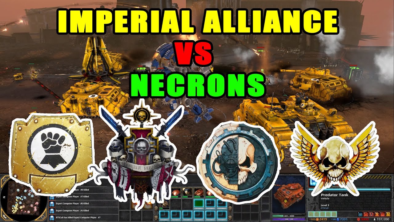 4vs4 DoW II Codex Edition - Imperial Alliance vs Necron Onslaught - YouTube