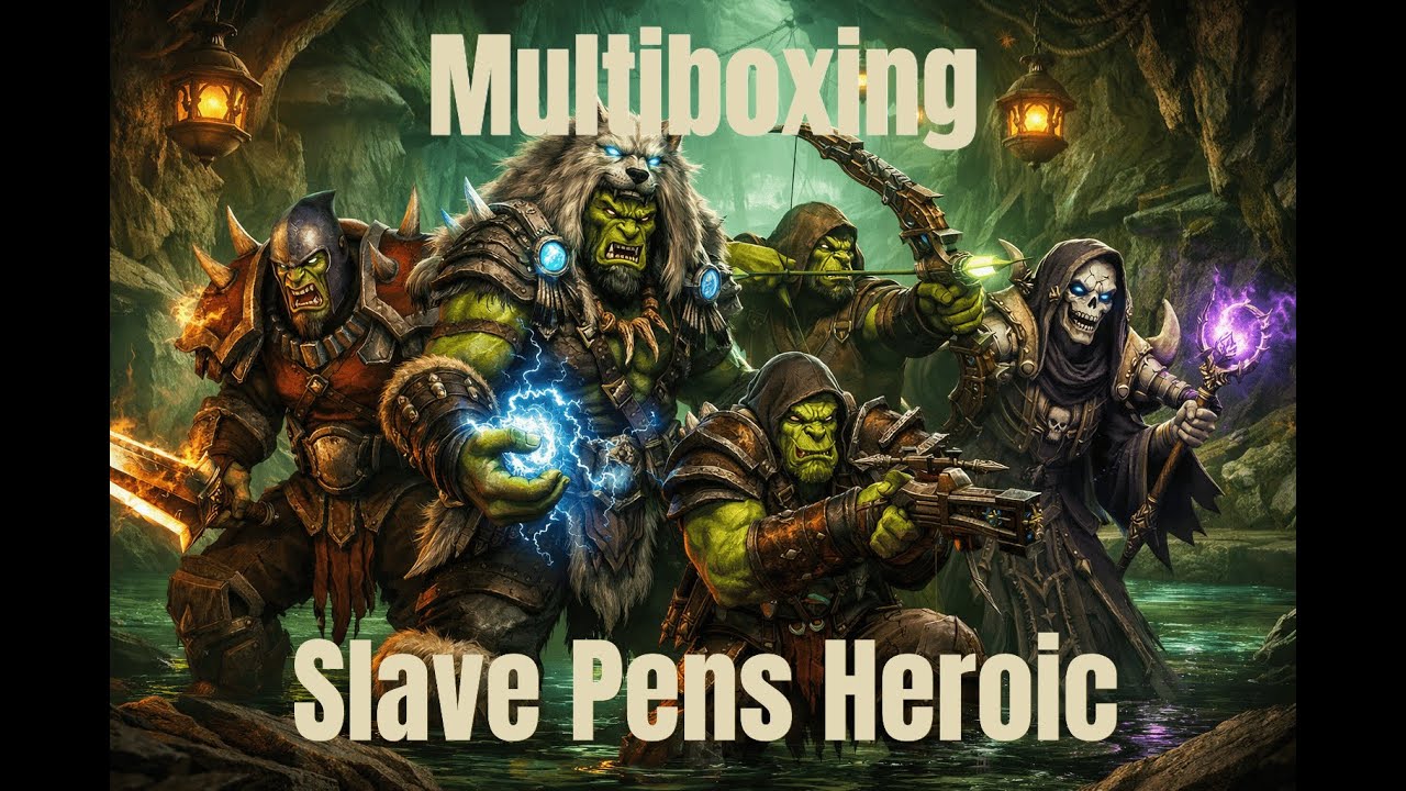 5-man Multiboxing Heroic Dungeon - The Slave Pens Quagmirran - TBC ...