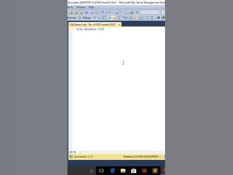 30 SQL Server - Create and Drop Database in SQL Server - YouTube