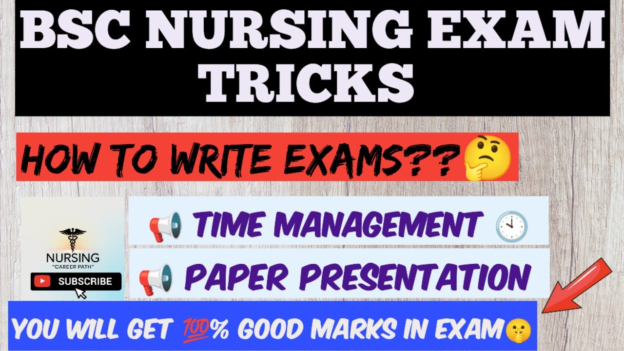 BSC NURSING EXAM TRICKS// you will get 💯% good marks in exam 🤫//How to ...